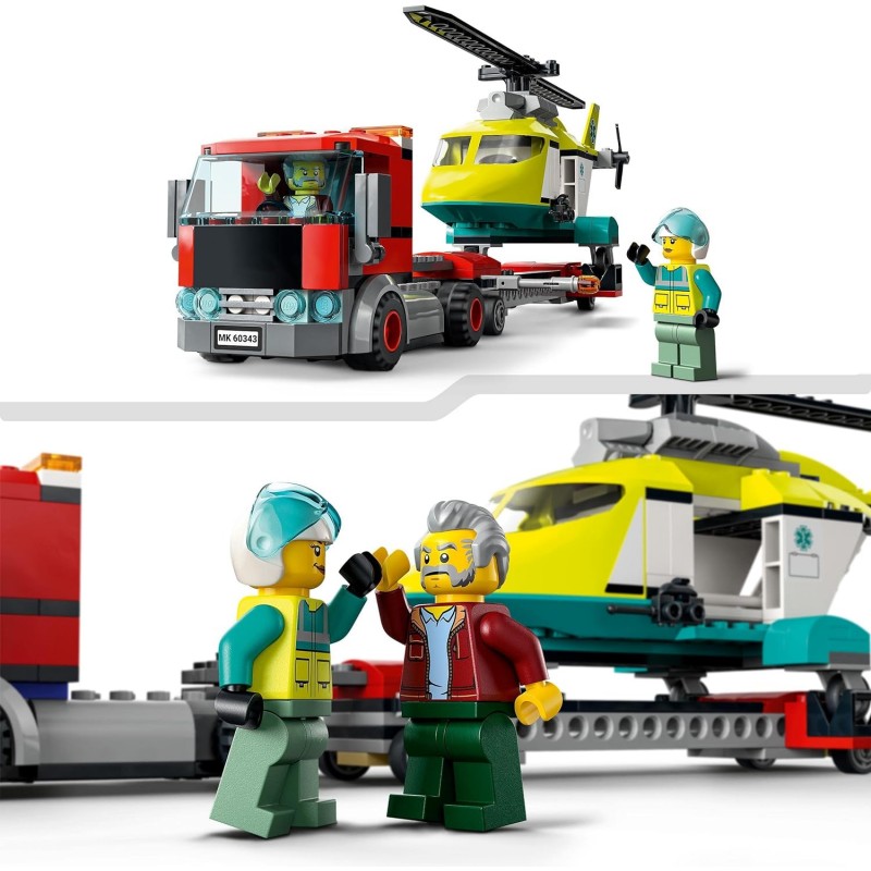 LEGO® City 60343 - Le transport de l’hélicoptère de secours ...